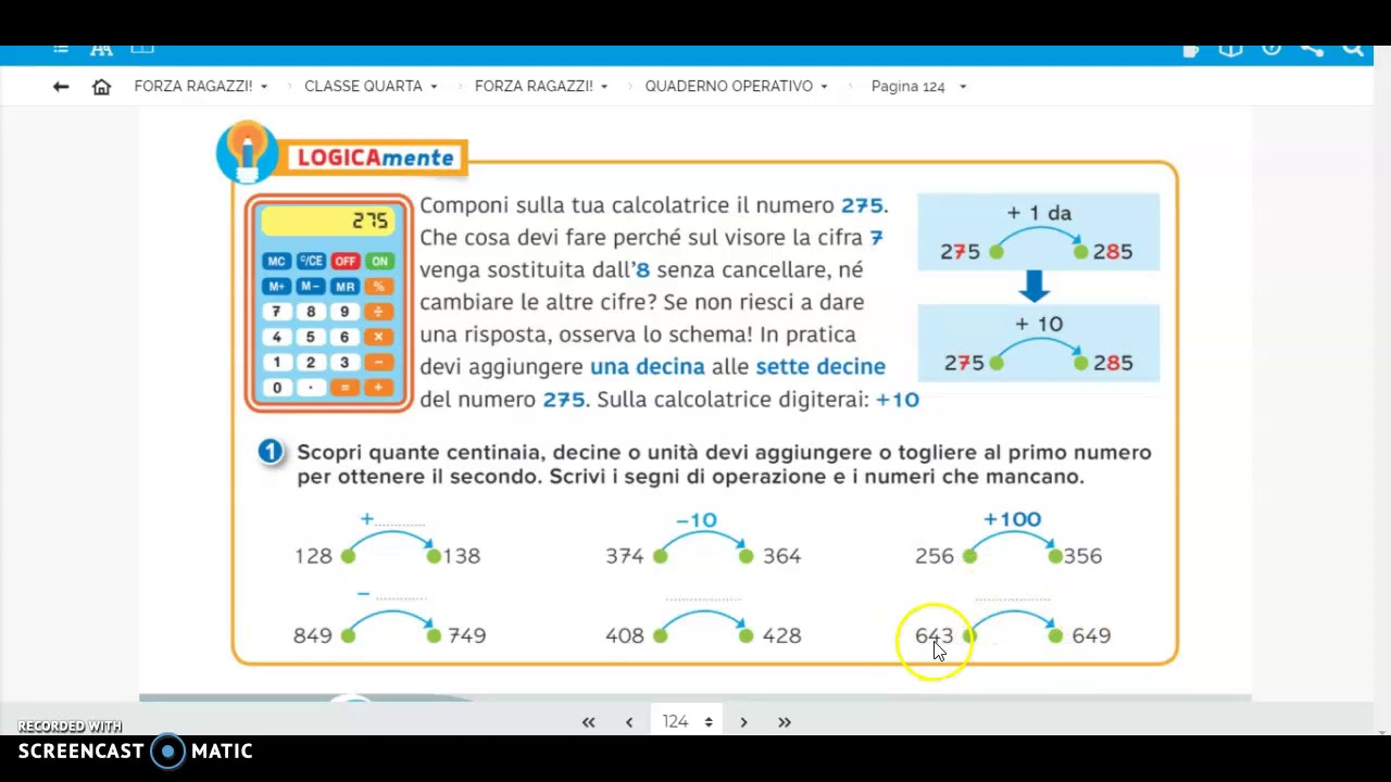 CLASSE QUARTA Spiegazione compiti mate per lunedì 23/03 - YouTube
