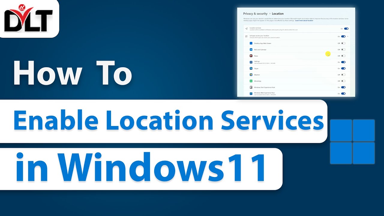 How to Enable Location Service in Windows 11 - YouTube