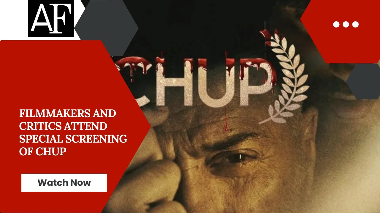 filmmakers and critics attend special screening of chup - YouTube