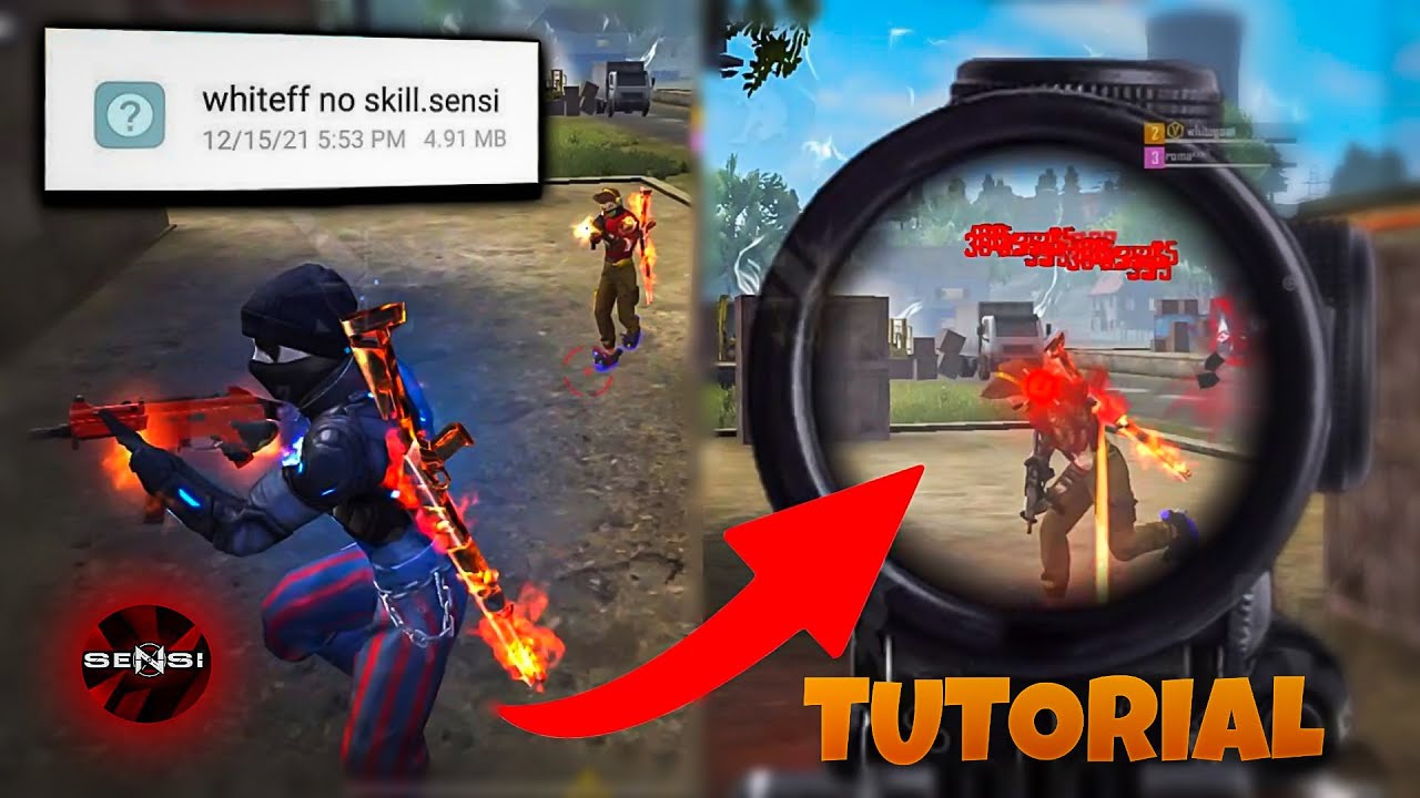 White FF NoSkill.Sensi Tutorial Ump Auto Aimbot Only Red Numbers Headshot Trick @WhiteFF - YouTube