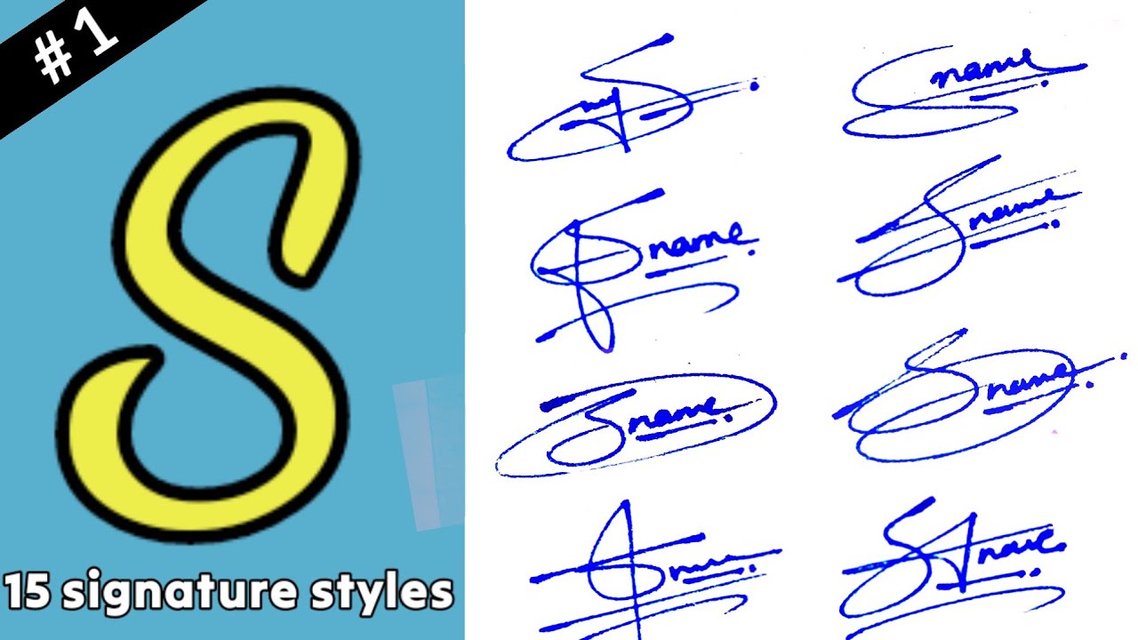 S letter signature styles | S stylish signature | Letter S signature ...