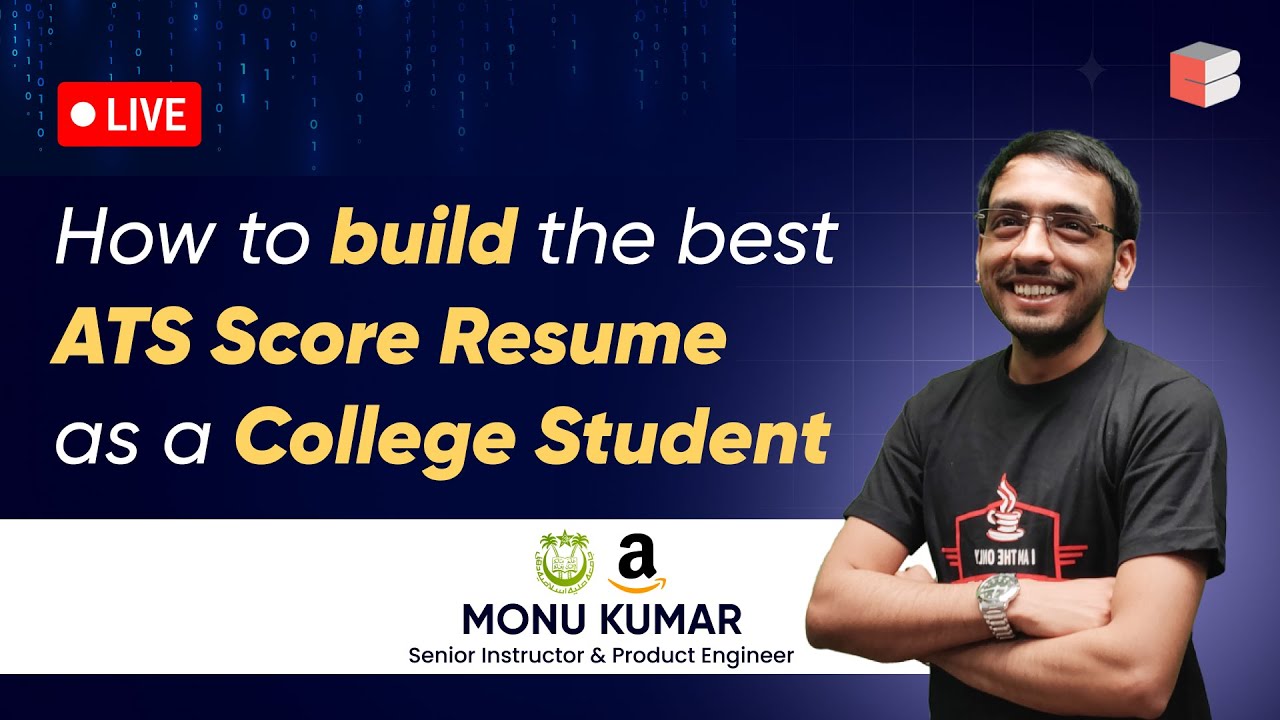 How to build the best ATS score resume as a College Student | By Monu ...