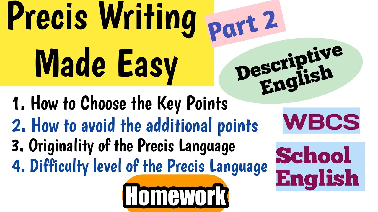 Precis Writing l Summary l Precis Writing made easy l Part 2 l ...