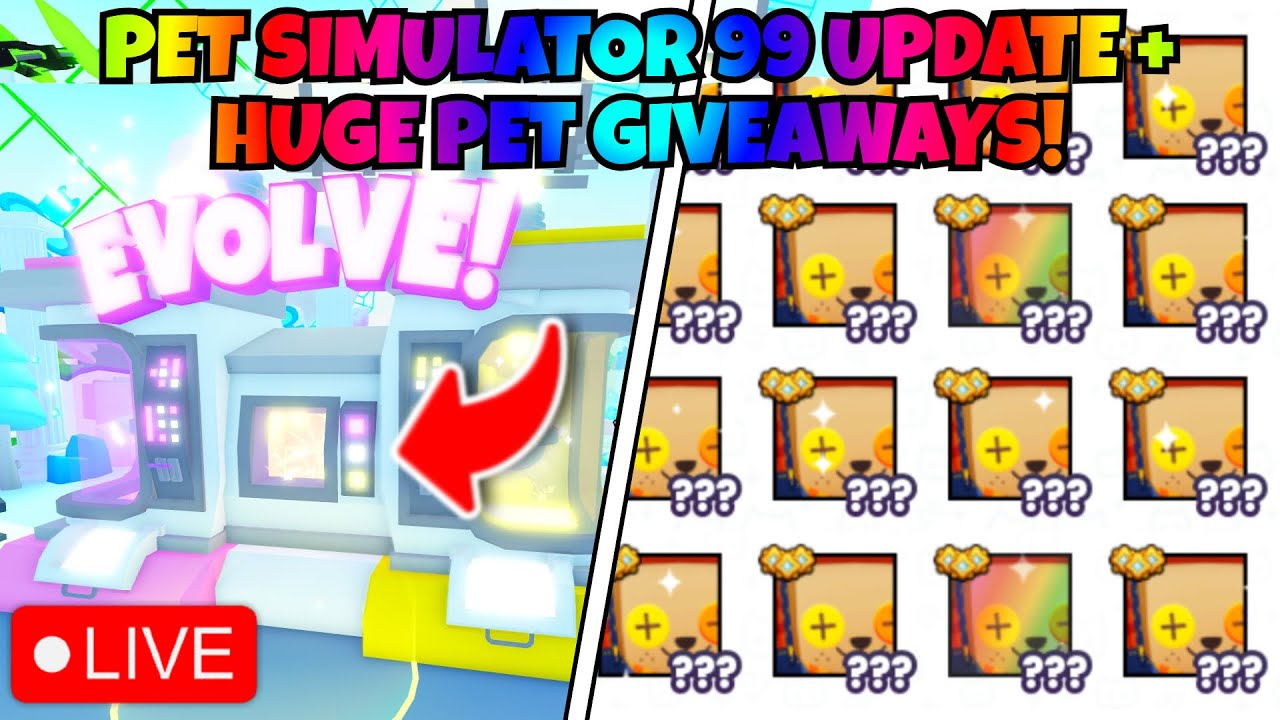 🔴 LIVE PET SIMULATOR 99 UPDATE! COMBINING ALL MY HUGE SCARECROW DOGS ...