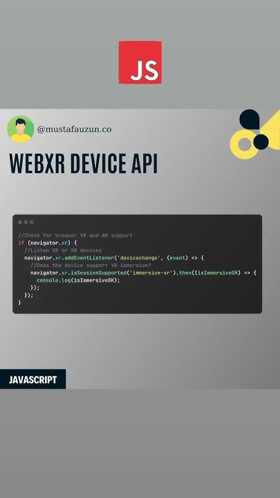 Javascript, WebXR Device API #javascript - YouTube