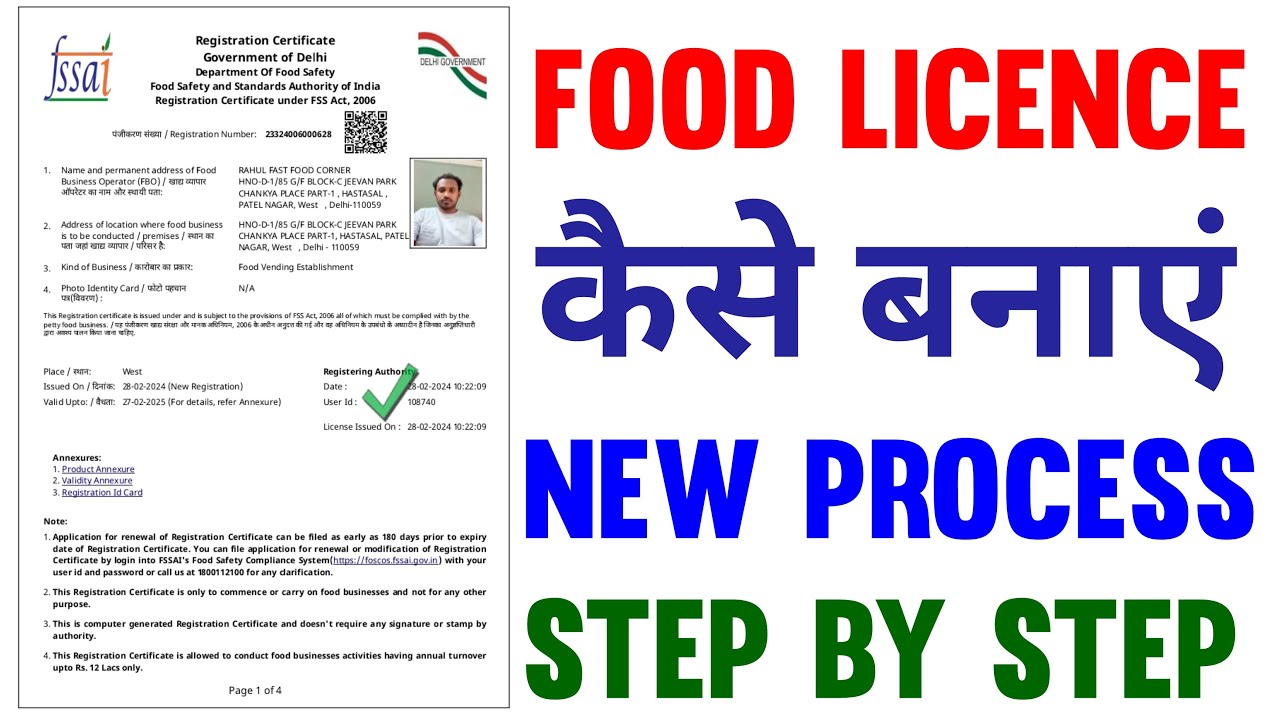 Food License Registration Online Apply 2024 | FSSAI Licence ...
