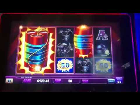 Eureka reel blast slot machine dynamite feature bonuses - YouTube