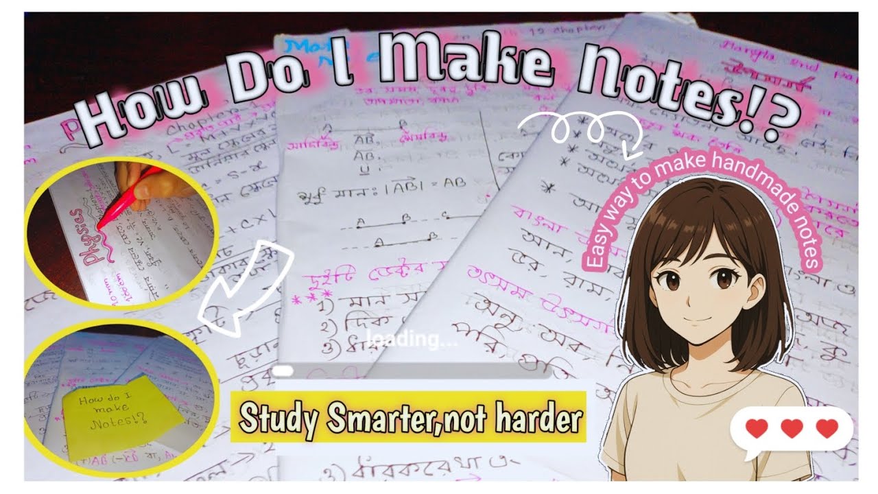 How Do I Make notes easily!?🌷📝FOR ALL Class📕Make handmade notes in ...