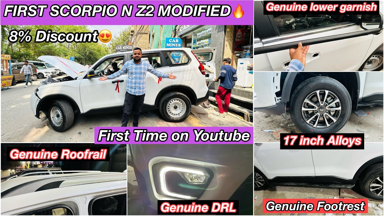 FIRST SCORPIO N Z2 MODIFIED🔥SCORPIO N GENUINE ACCESSORIES🔥SCORPIO N Z2 ...