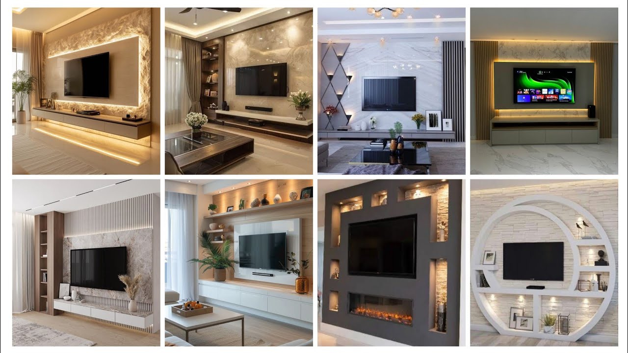most popular modern LCD screen panel designing ideas #livingroomdecor # ...