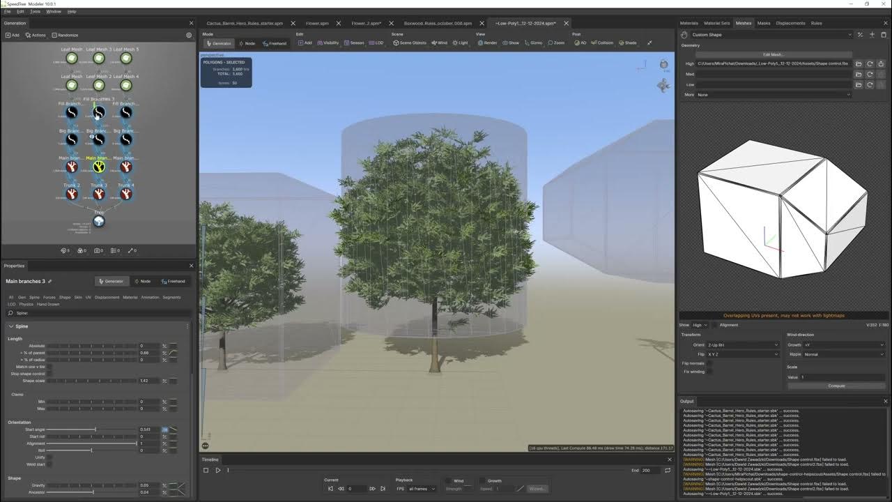 SpeedTree 10 - Shape control - YouTube
