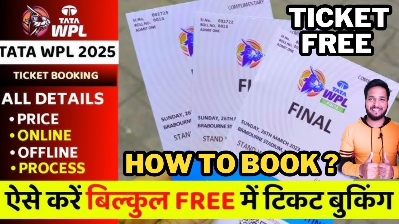 WPL FREE Tickets Booking Date,time & price | WPL 2025 tickets price kya ...
