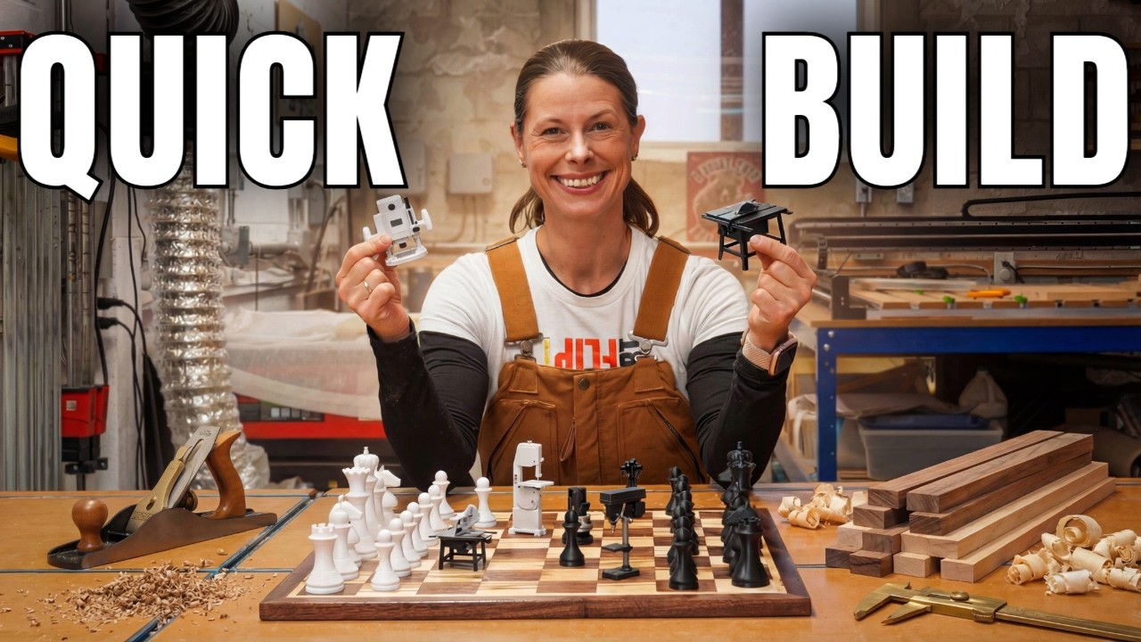 DIY Chess Board Woodworking Project Step by Step - YouTube