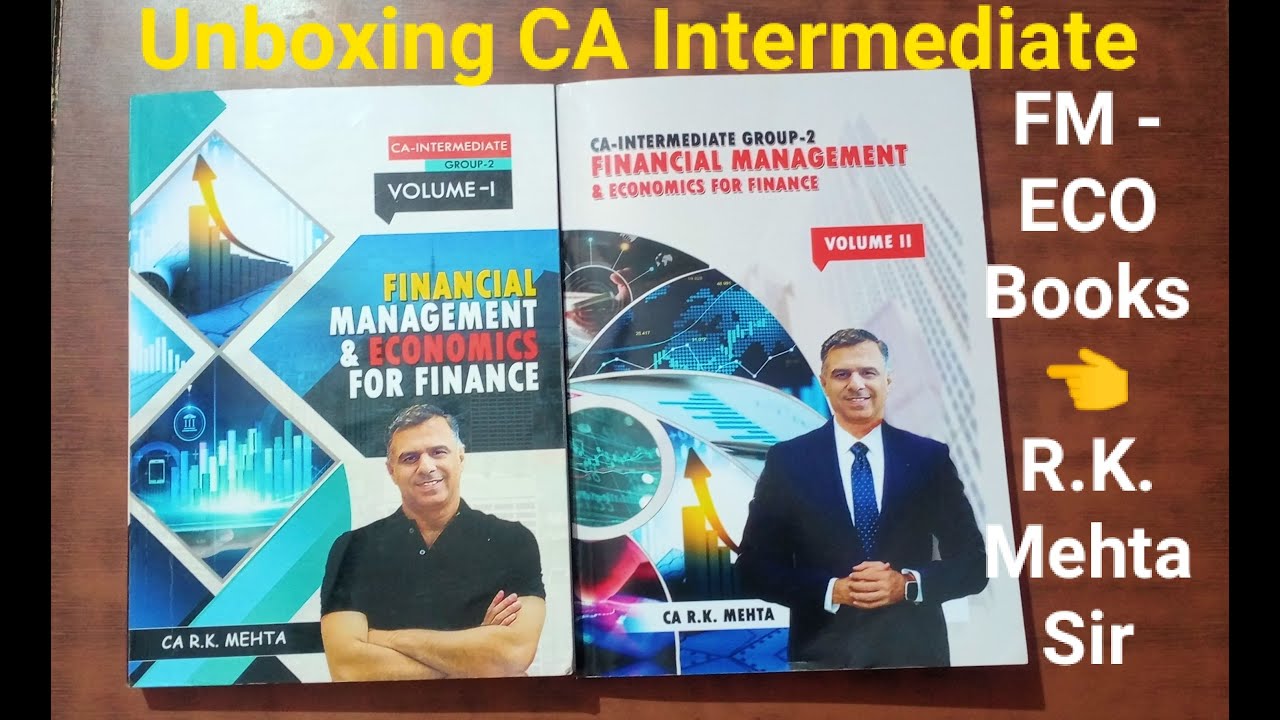 Unboxing Ca Intermediate Books || FM - ECO || CA R.K. Mehta || Part -2 ...
