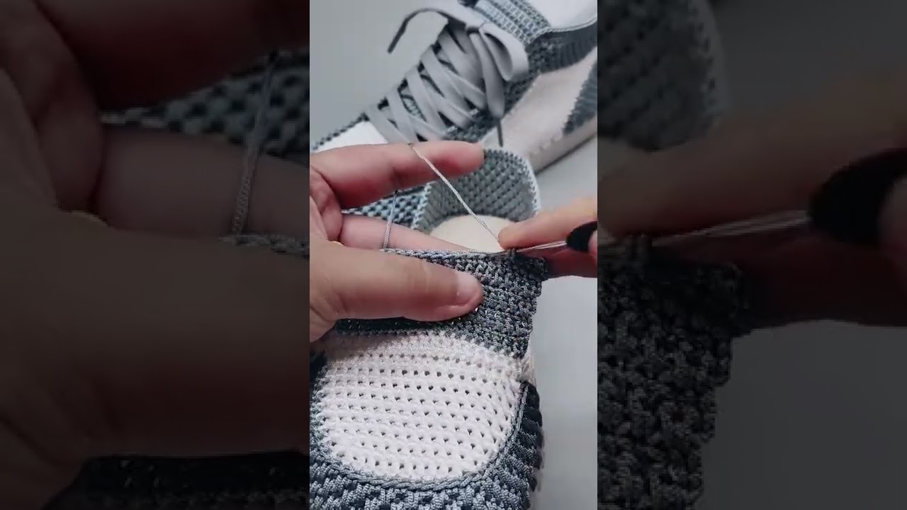NICE IDEA😍 Very beautiful and easy Sneaker crochet knitting #58 - YouTube