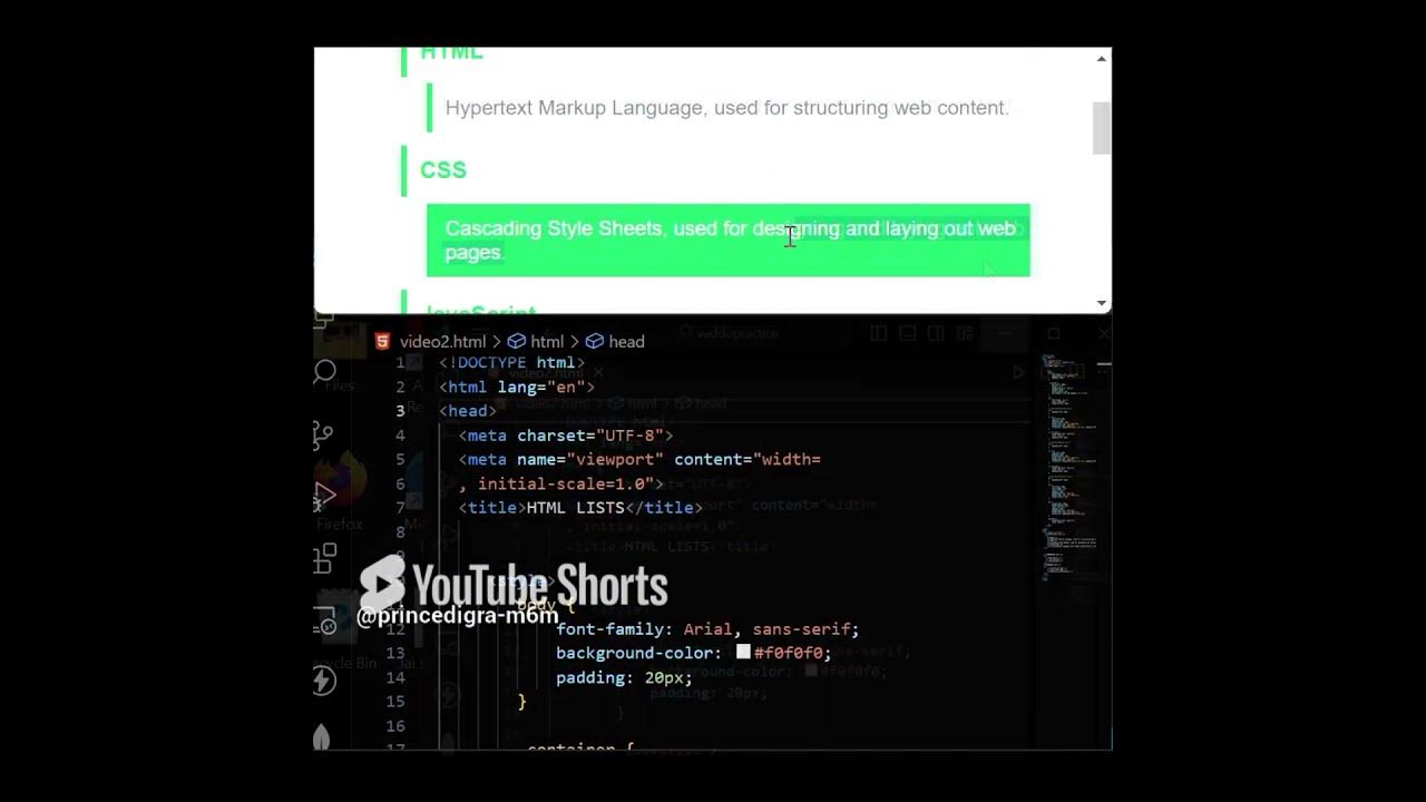 List tags of html #htmlcssjavascript #viralvideo #shorts #trending #trendingshorts #coding # ...