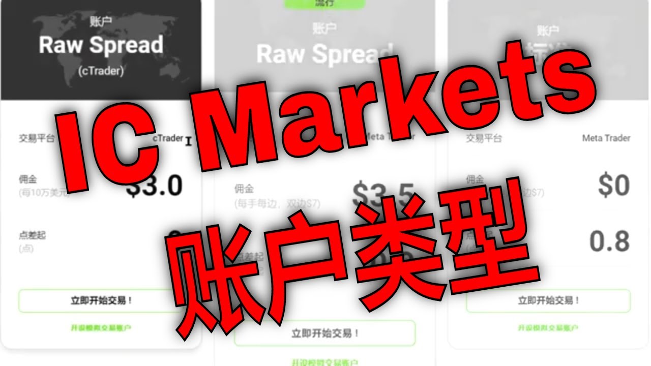 解析IC Markets账户类型：选择最适合你的交易账户。ECN，交易费用，开户最低金额，交易条件 - YouTube