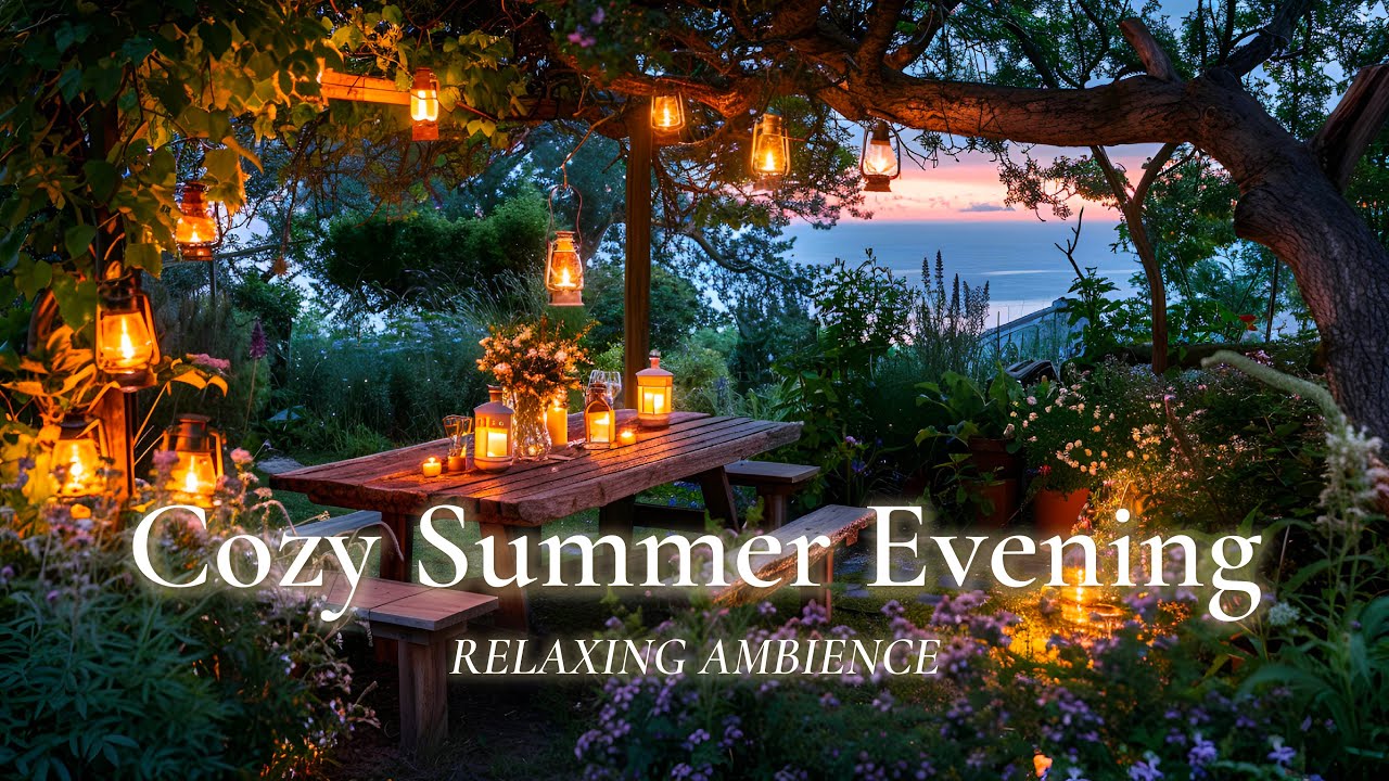 3 Hours of Cozy Summer Ambience 🌼 A Relaxing Evening in the Garden with ...