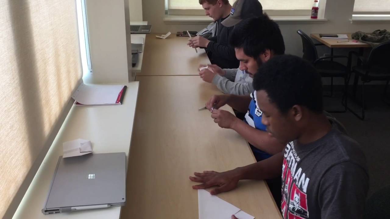 Paper Airplane assembly line - YouTube