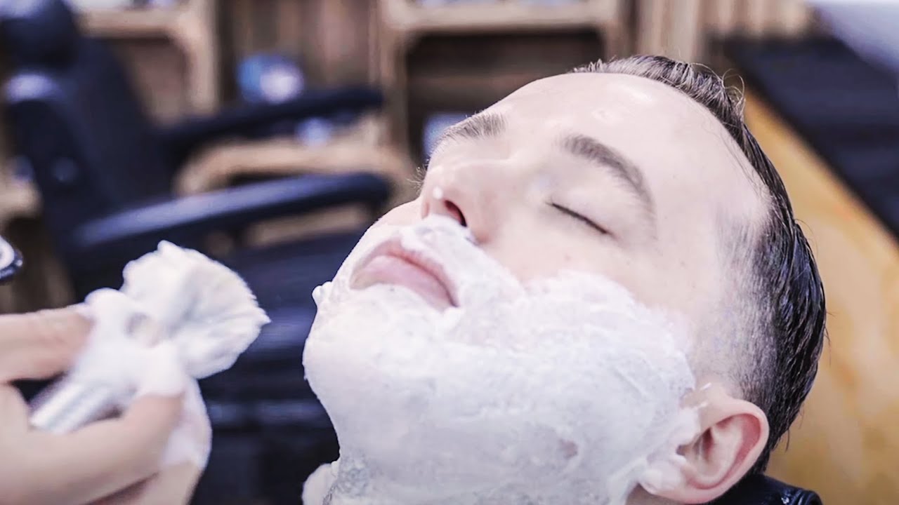 💈 Hot Towel Asmr Barbershop Shave Relaxing For Sleep 💤 No Talking