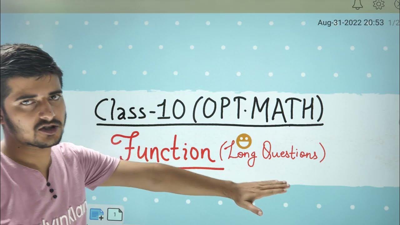 Functions || Lecture 2 || SEE OPT. Math - YouTube