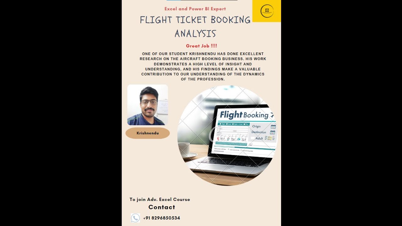 Flight ticket booking Analysis || Excel Analysis || Use Excel formulas ...
