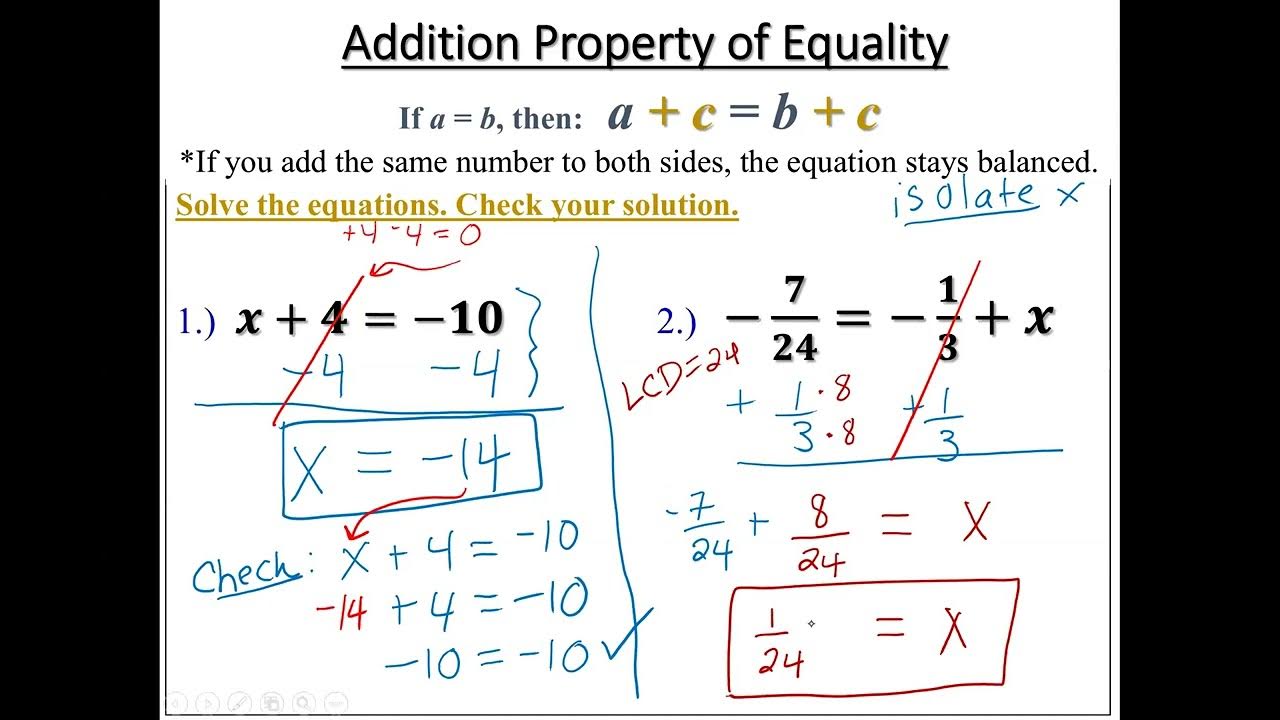 Solve Linear Equations with Variable on One Side - YouTube