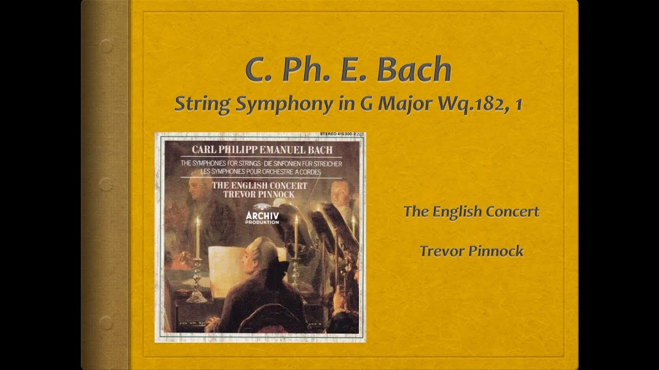 C.Ph.E.Bach, String Symphony in G major, Wq.182,1 - Video Score ...