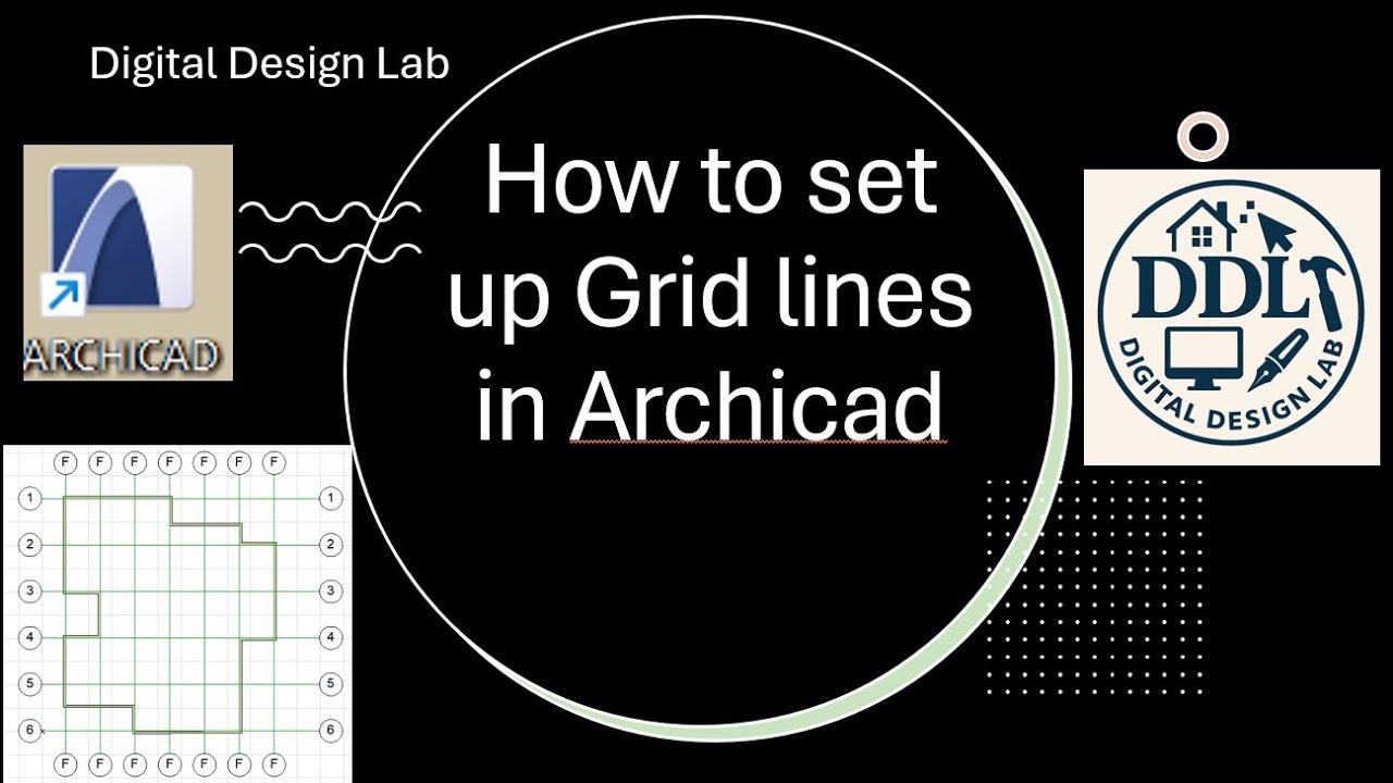 How to set up Grid lines in Archicad - YouTube