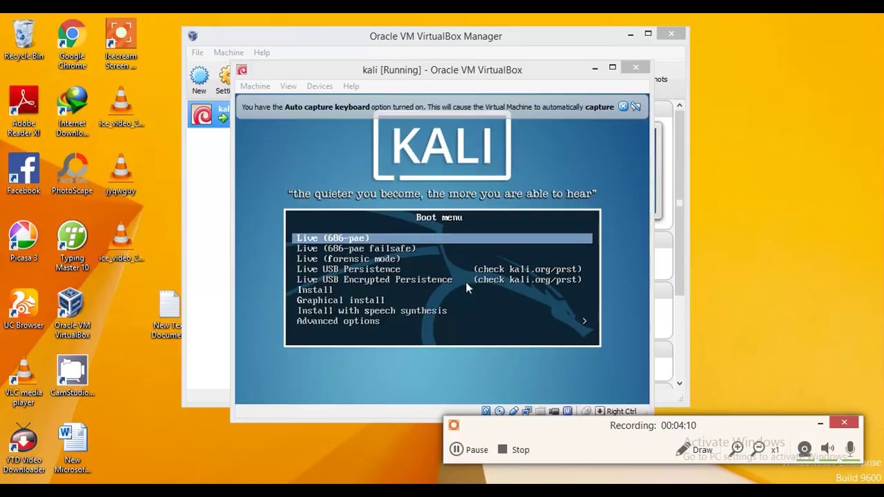 how to install kali linux in window 7&8 - YouTube
