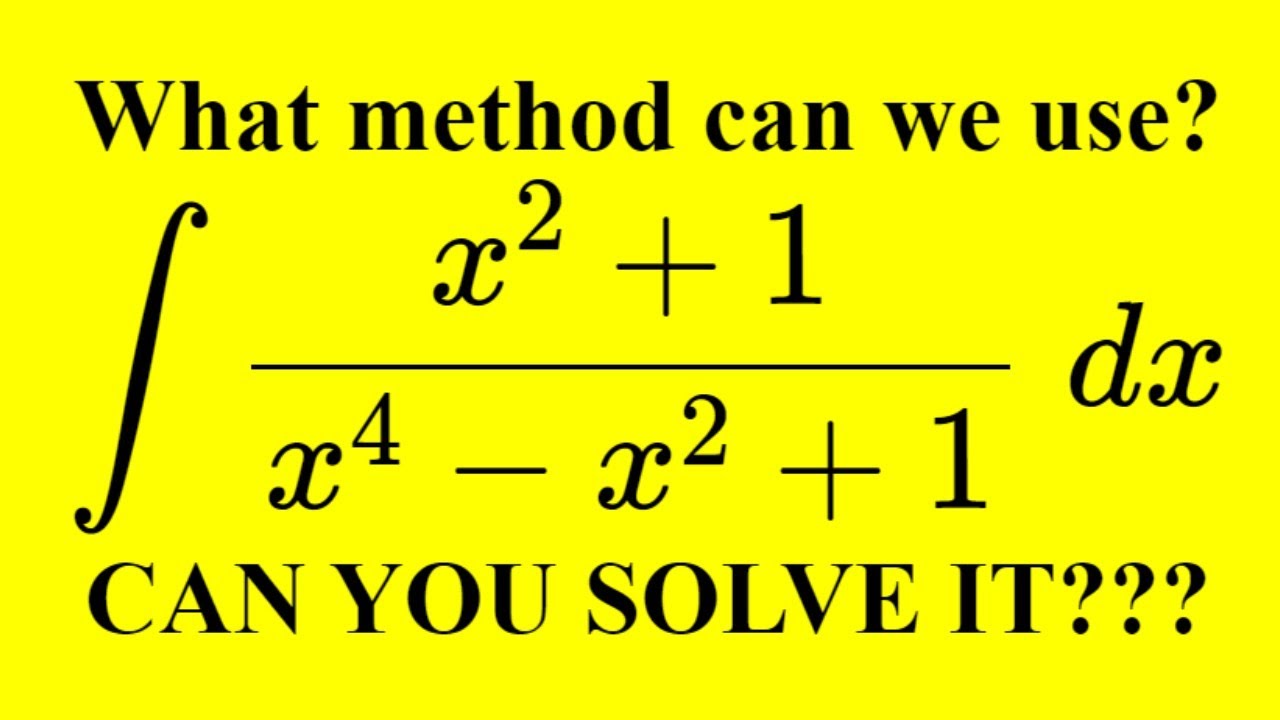 Interesting "Alternative method" for solving this integral - YouTube