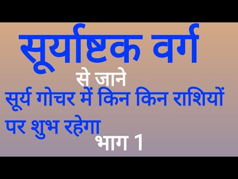 सूर्याष्टक वर्ग कैसे बनाएं।Suryashtak varg kaise nikale. - YouTube