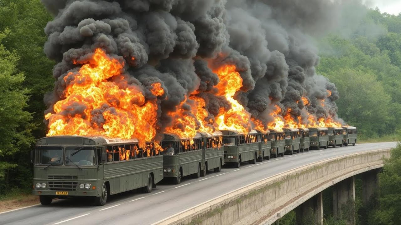 1 hour ago! Bus convoy carrying 500 Israeli soldiers bombed by Iranian ...