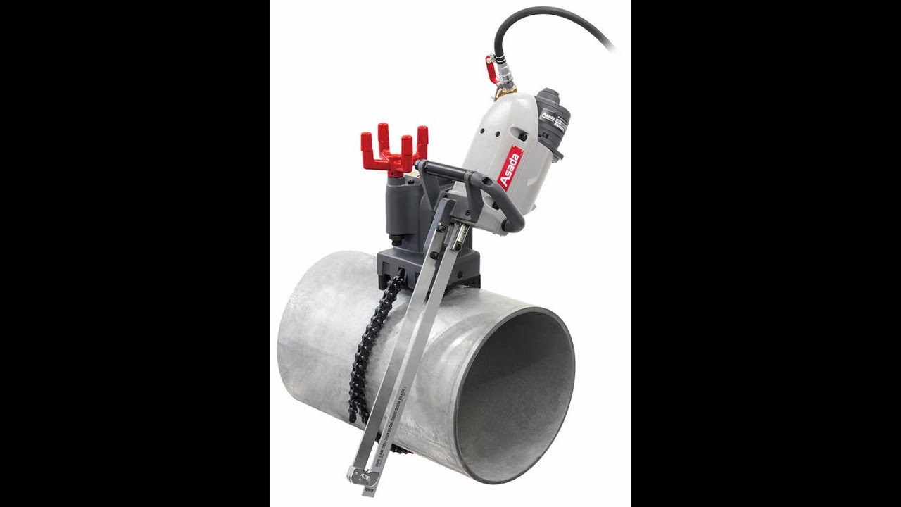 PIPE COLD CUTTING MACHINE - USE AIR MOTOR ASADA PIPE SAW 400SA - YouTube