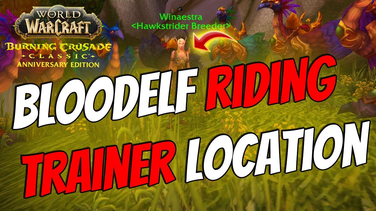 Where to find: Blood Elf Riding Trainer Location [WoW TBC Anniversary ...
