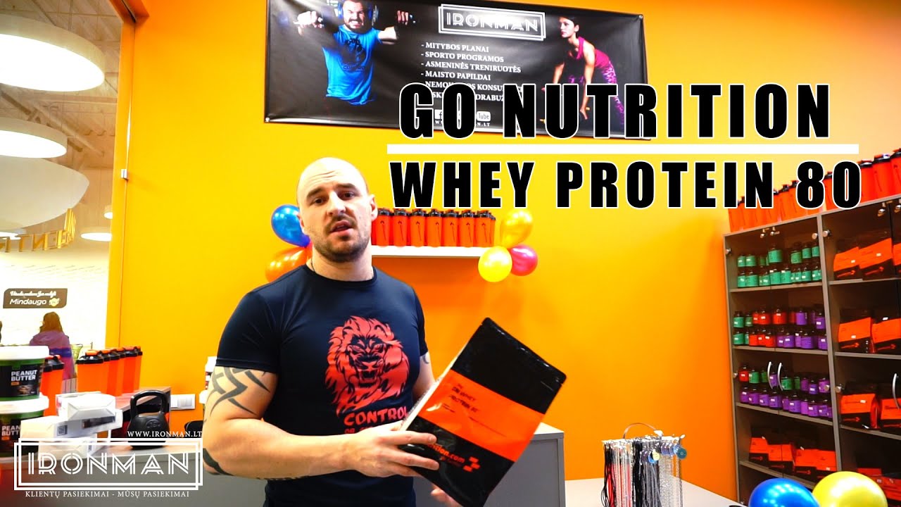 GoNutrition Whey Protein 80 apžvalga | www.zizas.lt - YouTube