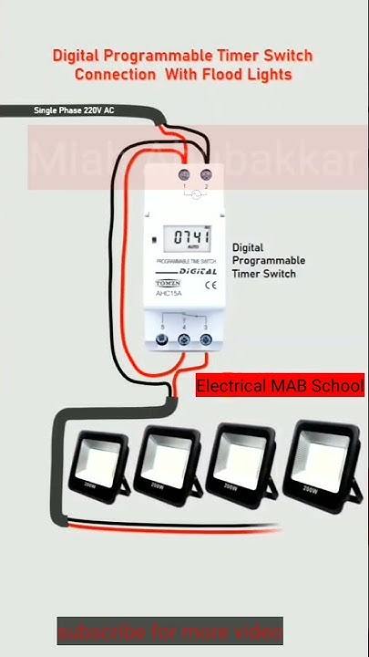 Digital programmable timer connection | #shorts |electrical excel ...
