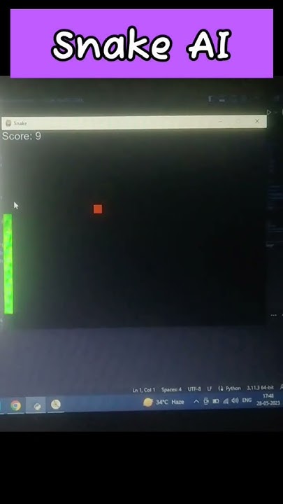 AI snake plays game itself || Reinforcement Learning #chatgpt #ai #python #virslshorts - YouTube