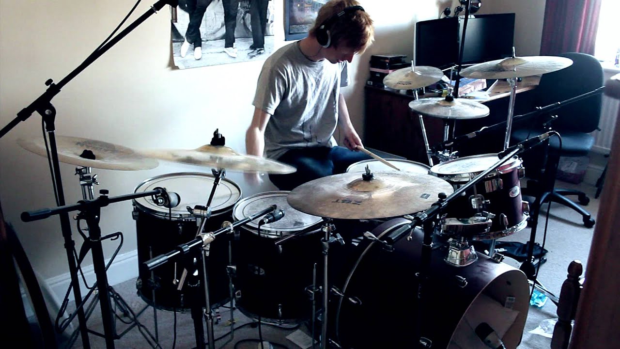 Darkshines (drums only) - MUSE Drum Cover (with Mics) - YouTube