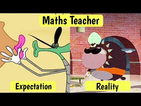 Maths Teacher Expectation Vs Reality|oggy and the cockroaches|Tom and ...