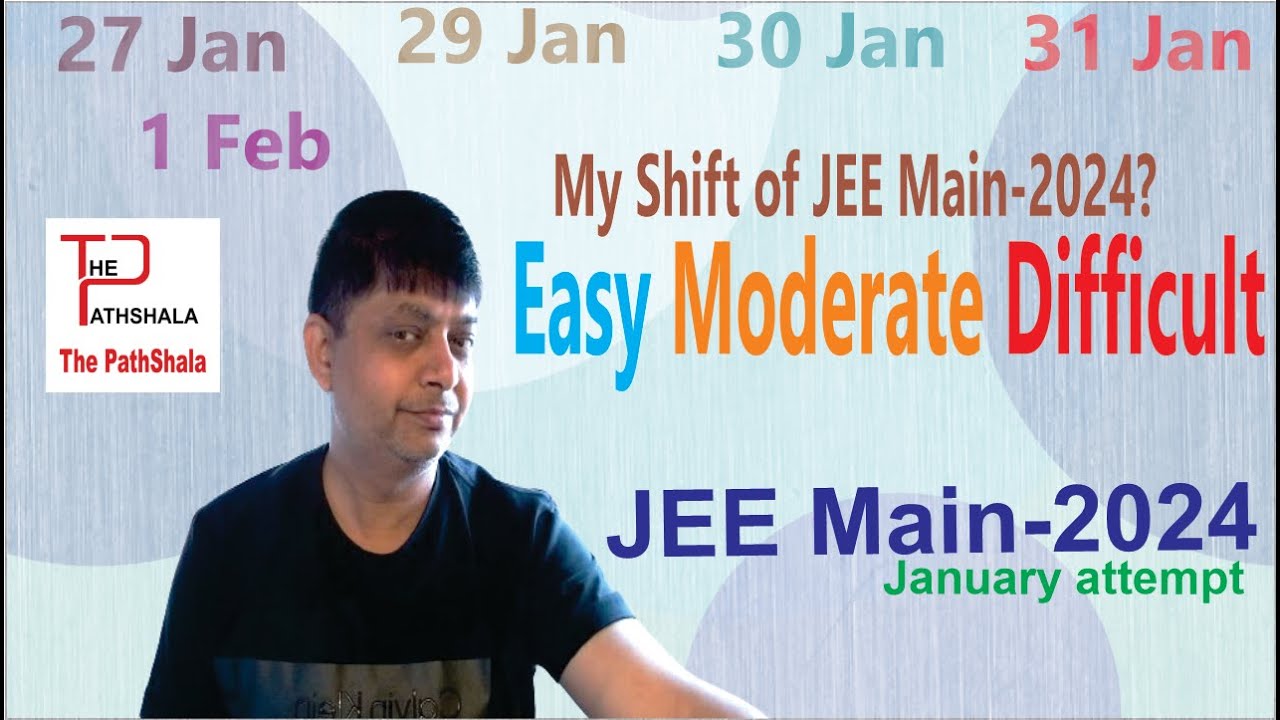 JEE Main 2024 | Your Shift paper is Easy Moderate Difficult ? | January ...