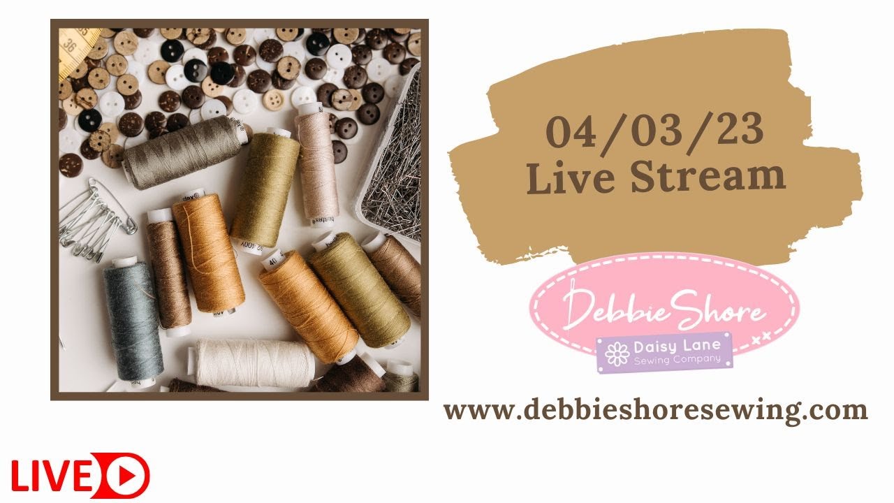 04/03/23 Debbie Shore Sewing Live Stream, lining a cushion cover! - YouTube