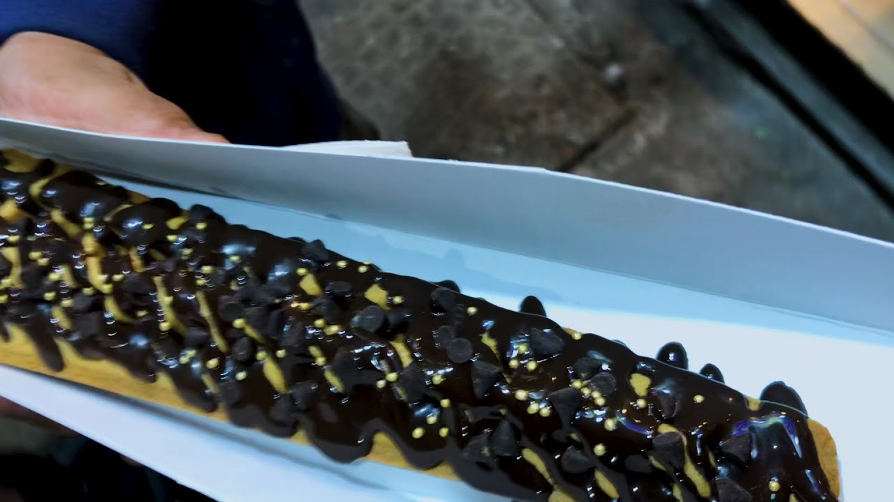 Dark Chocolate stick waffle - YouTube