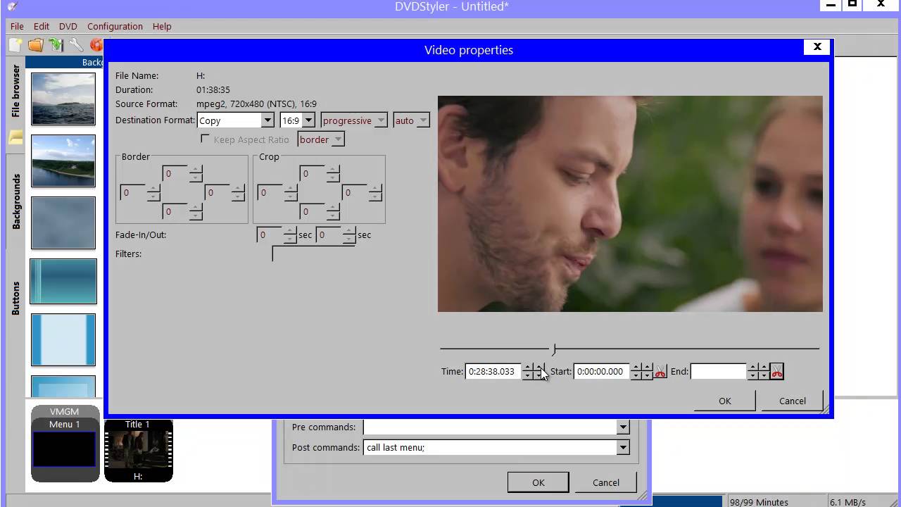 DVDStyler How to cut a segment from a DVD - YouTube