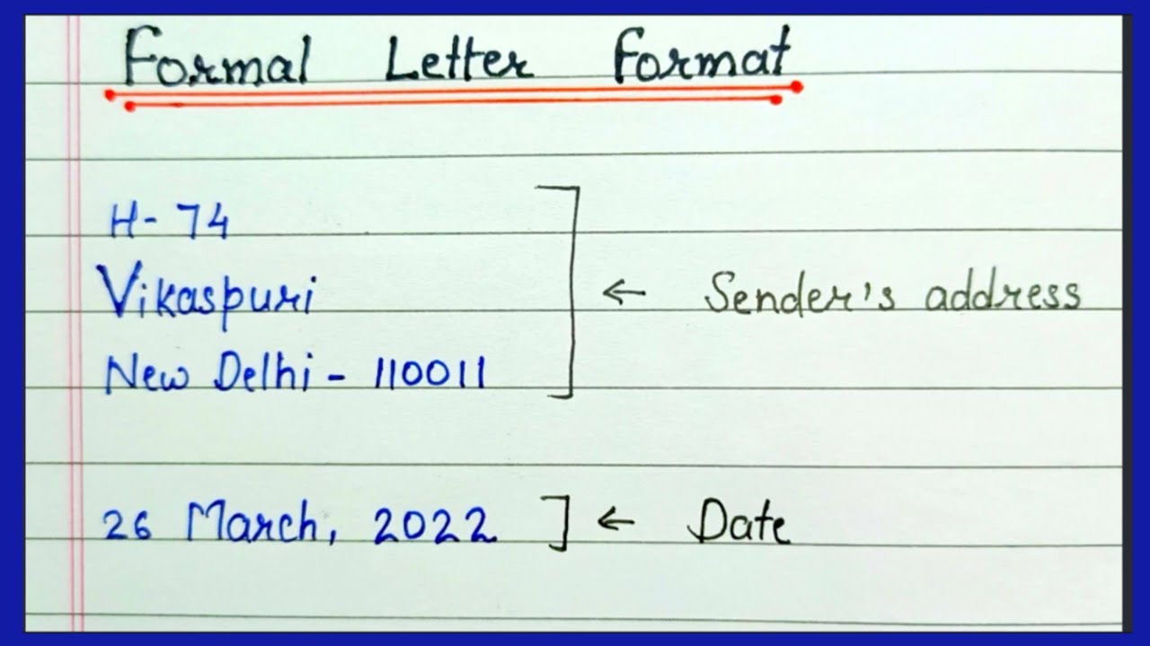 how to write Formal letter|formal letter|format of Formal letter|letter ...