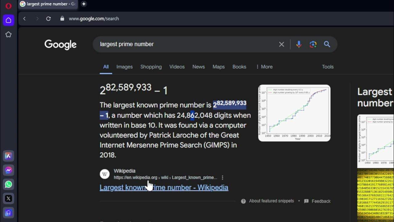 THE LARGEST PRIME NUMBER~! - YouTube