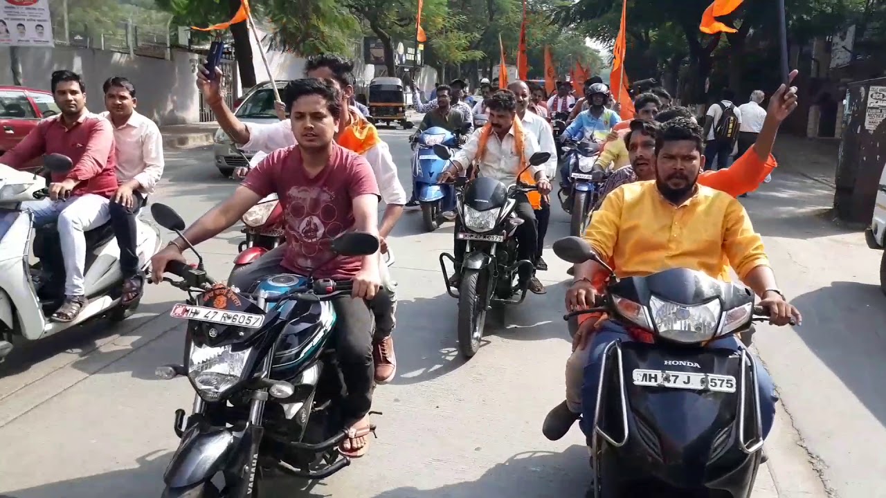 Bajrang dal rally in kandivali(east) damu nagar - YouTube
