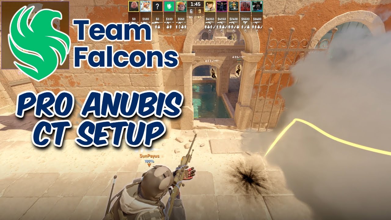 Team Falcons AGGRESSIVE Anubis CT Setup - CS2 Strategy Breakdown - YouTube