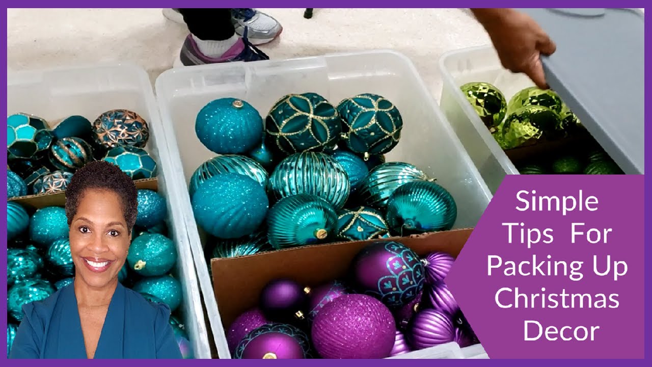 Packing Up Christmas Decor / Christmas Decoration Storage Ideas - YouTube