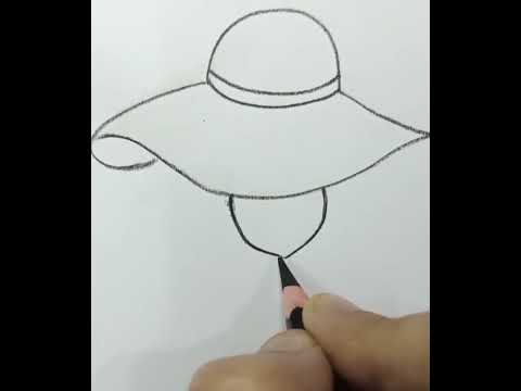 How to draw a girl wearing hat stepby step || Pencil sketch drawing ...